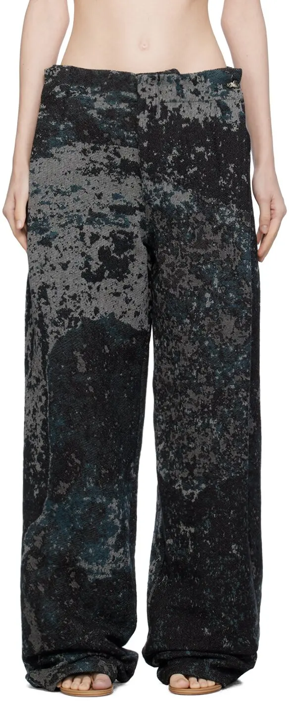 SERAPIS DARK GREY WOOL RUDDER PANTS